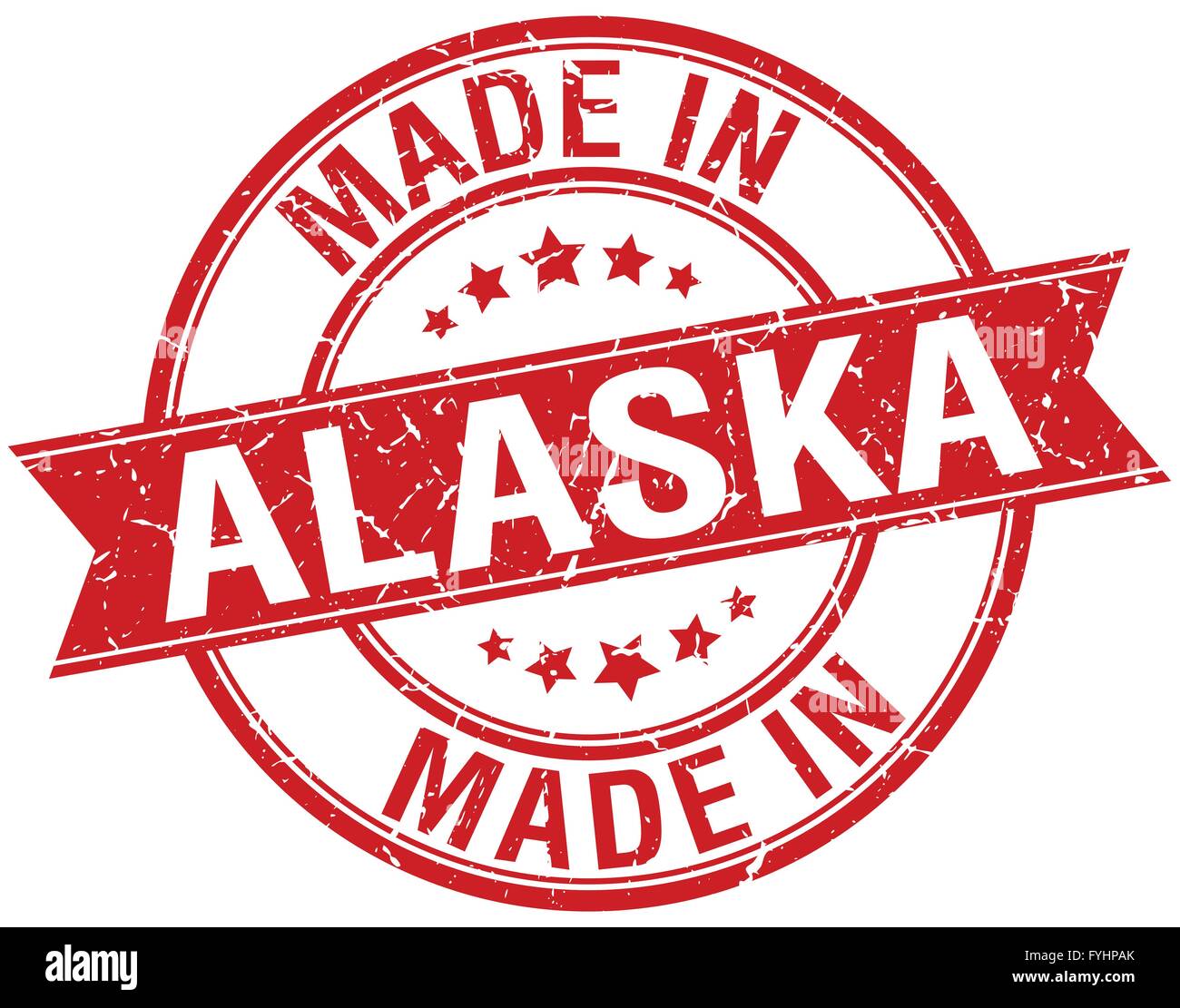 made in Alaska red round vintage stamp Stock Vector Image & Art - Alamy