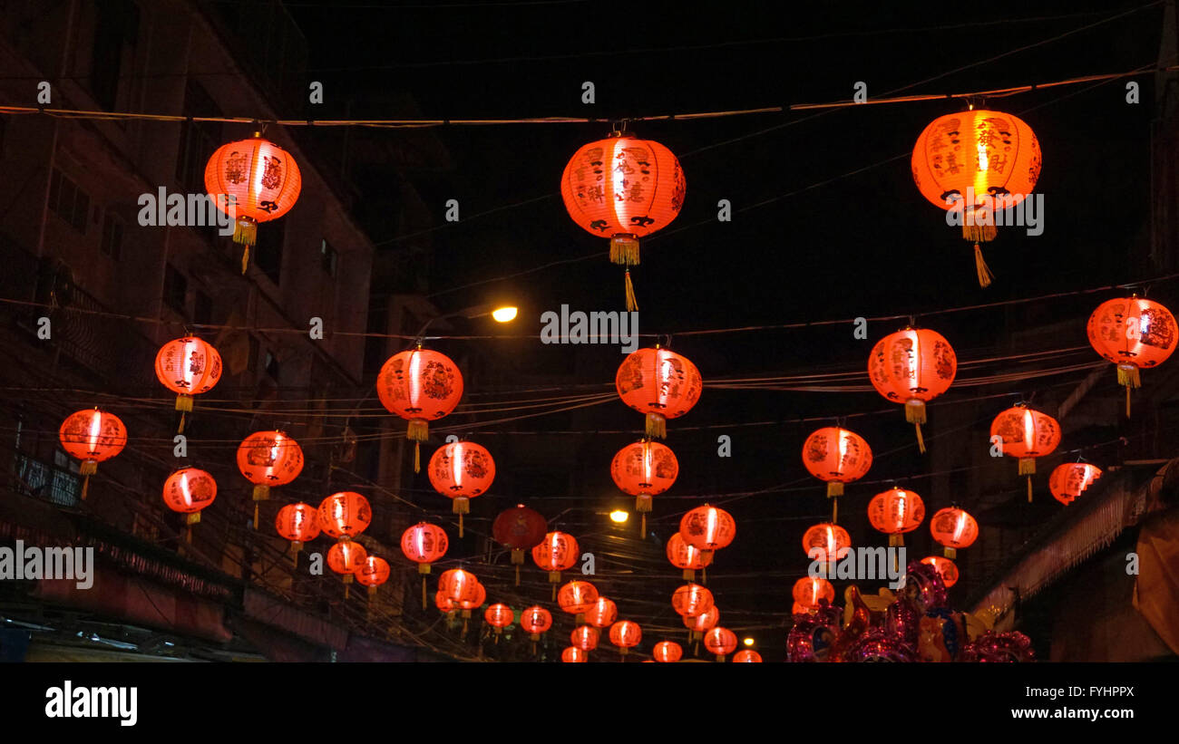 colorful sky lanterns in bangkok Stock Photo - Alamy