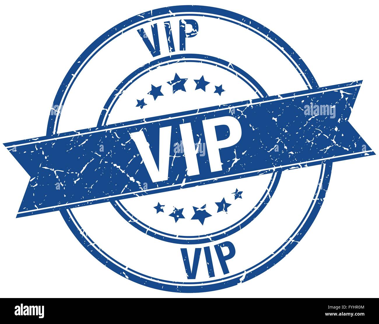 vip grunge retro blue isolated ribbon stamp Stock Vector Image & Art ...