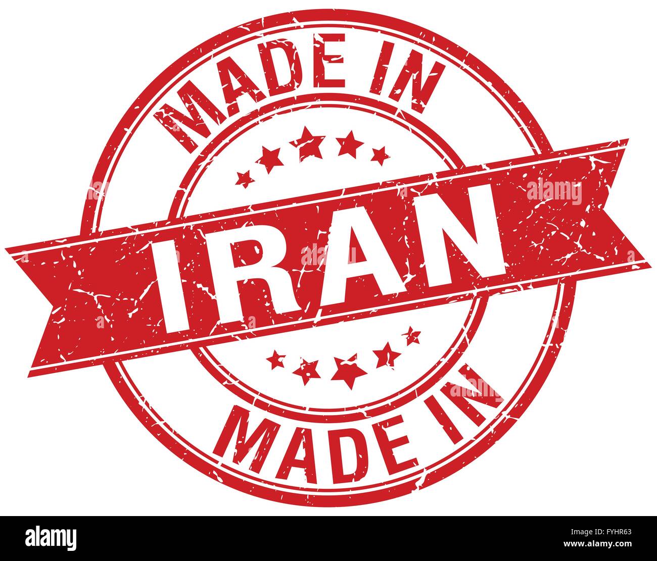 made in Iran red round vintage stamp Stock Vector Image & Art - Alamy