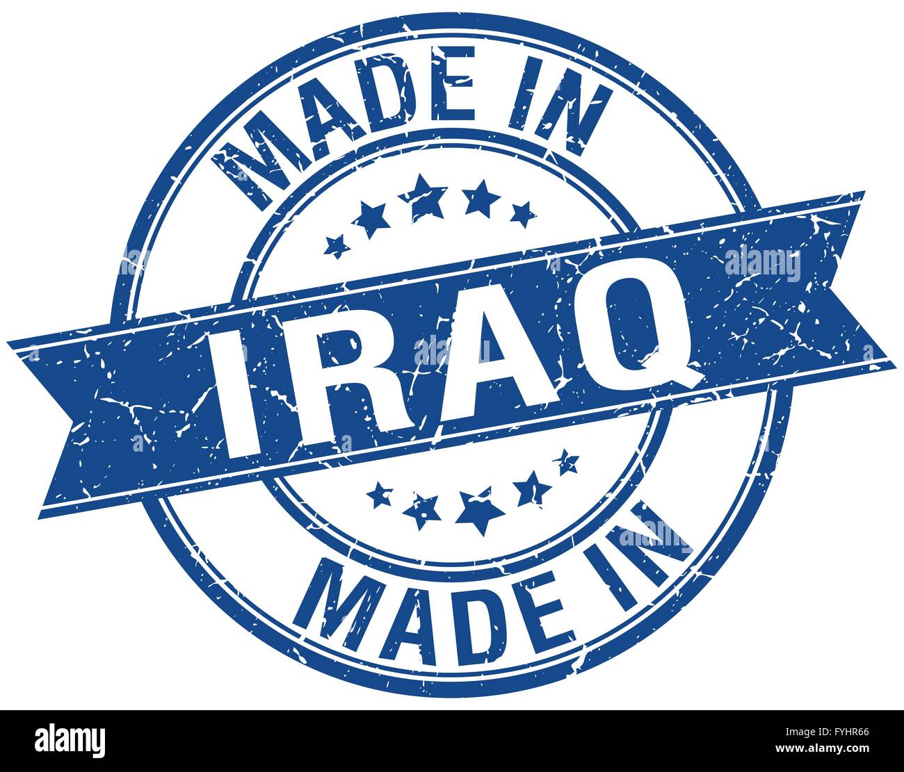 made in Iraq blue round vintage stamp Stock Vector Image & Art - Alamy