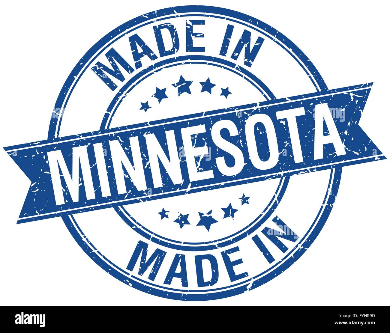 made in Minnesota blue round vintage stamp Stock Vector Image & Art - Alamy