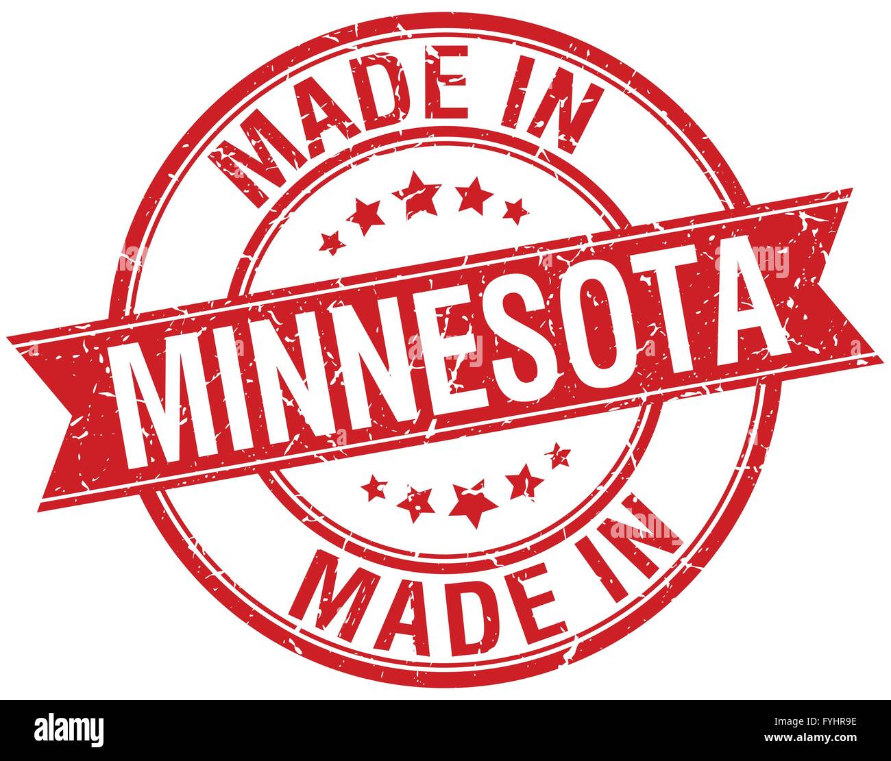 made in Minnesota red round vintage stamp Stock Vector Image & Art - Alamy