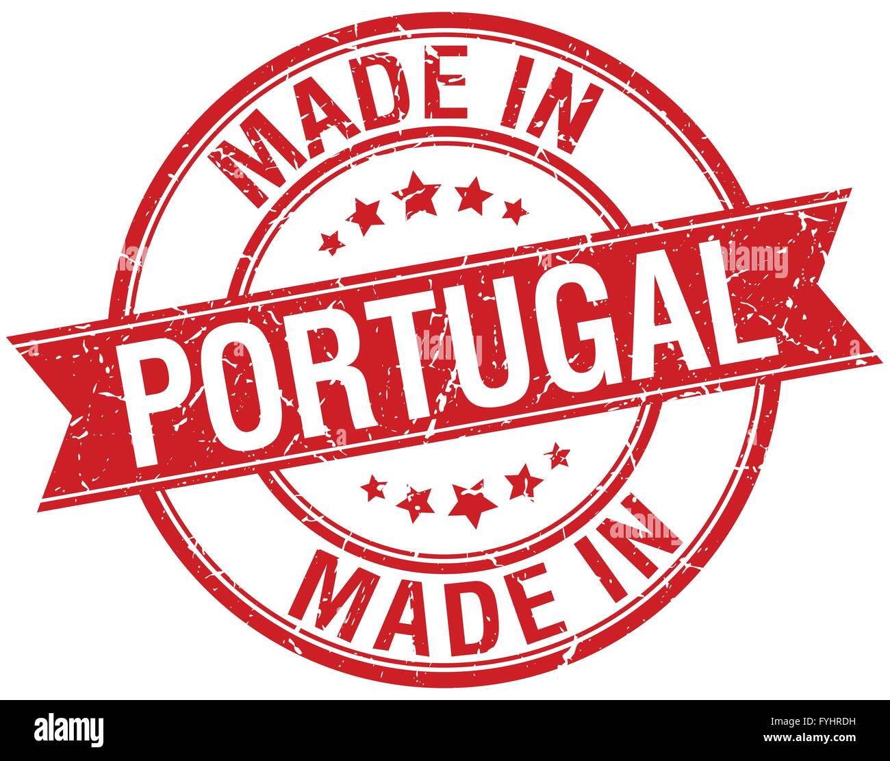 made in Portugal red round vintage stamp Stock Vector Image & Art - Alamy