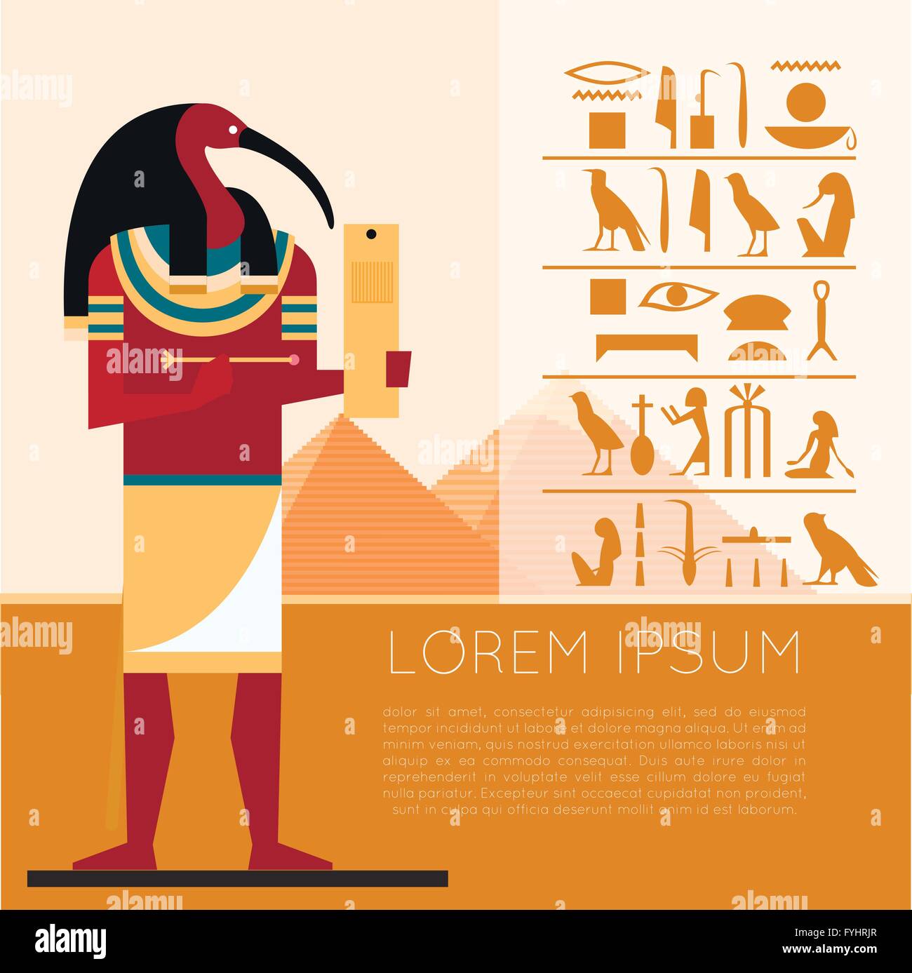 Egyptian ibis thoth Stock Vector Images - Alamy