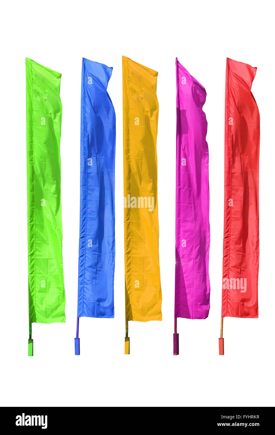colored flags are isolated on a white background Stock Photo - Alamy