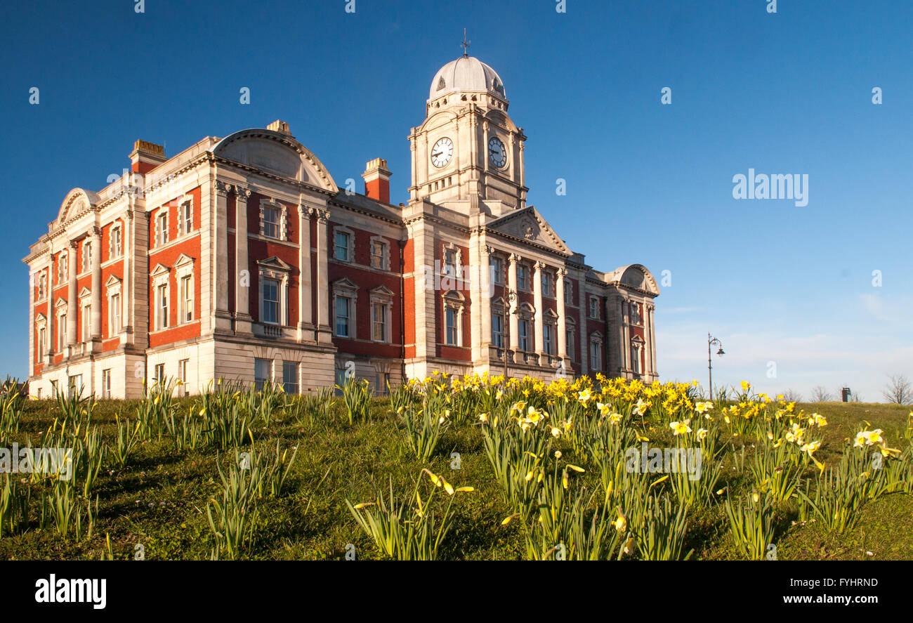 Cardiff, Wales - March 17, 2013: The former Barry Docks Office, now the ...