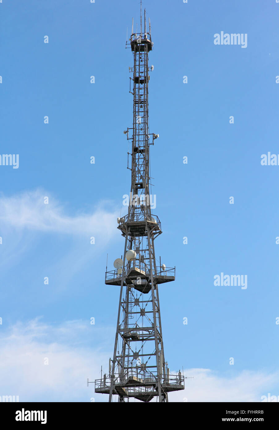 communications tower for tv and mobile phone signals Stock Photo - Alamy