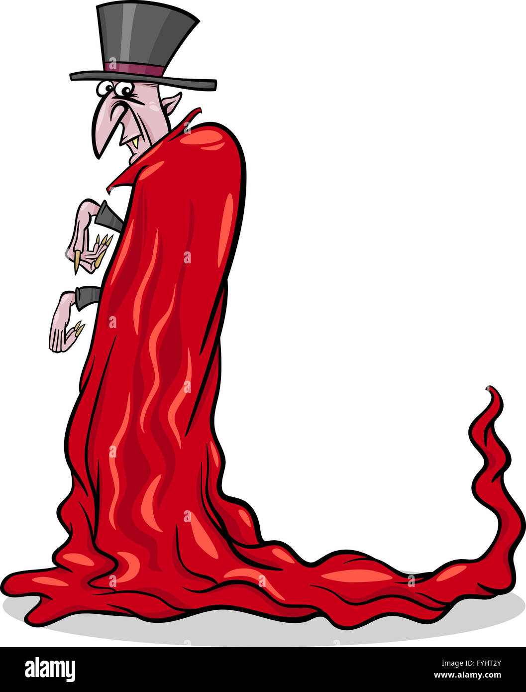 halloween vampire cartoon illustration Stock Photo - Alamy