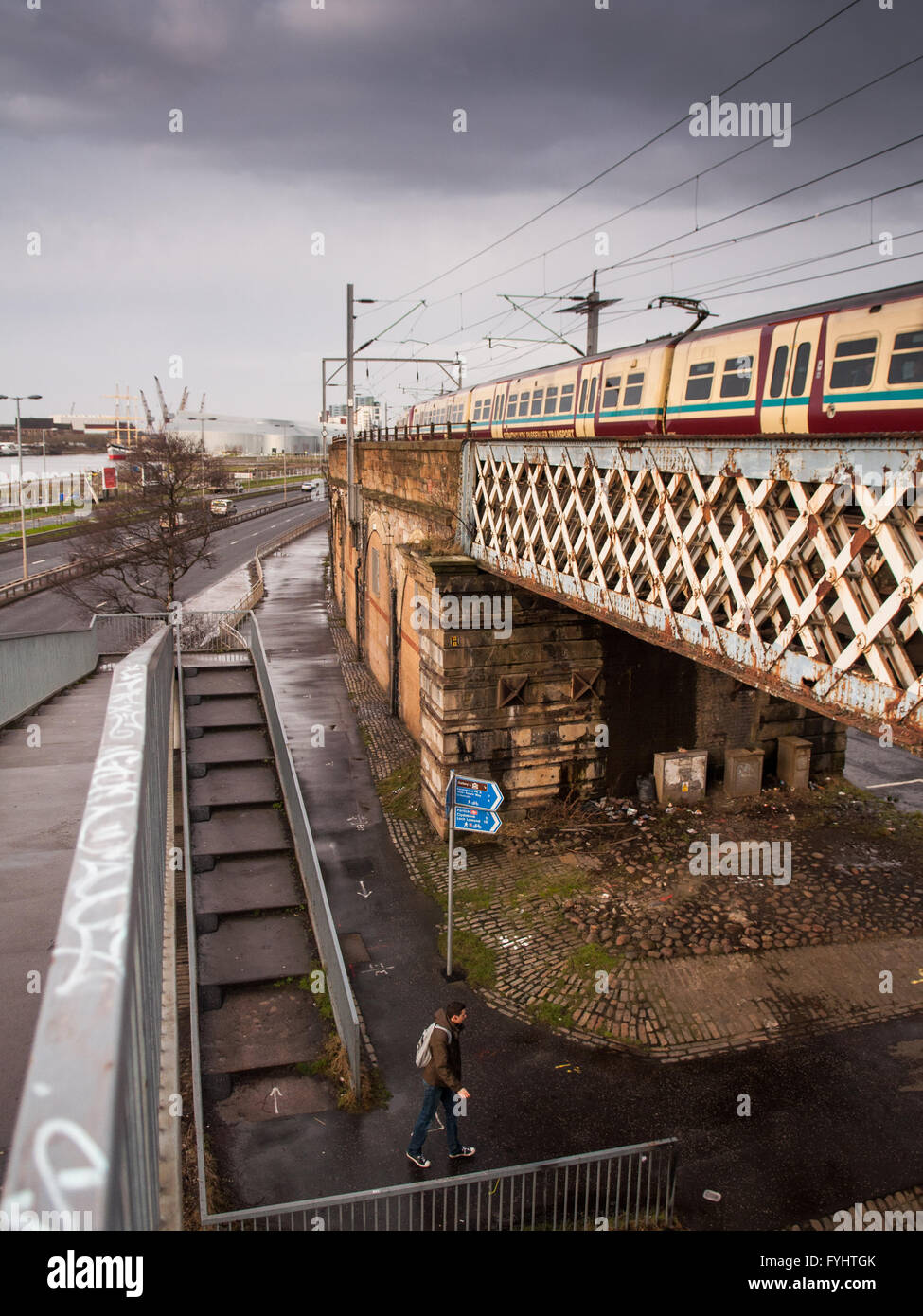 A Scotrail/Strathclyde Passenger Transport electric commuter train on ...