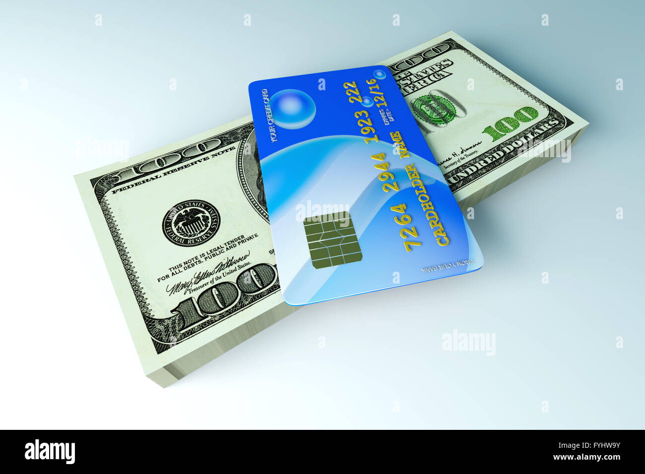 Credit Card and Cash Stock Photo - Alamy