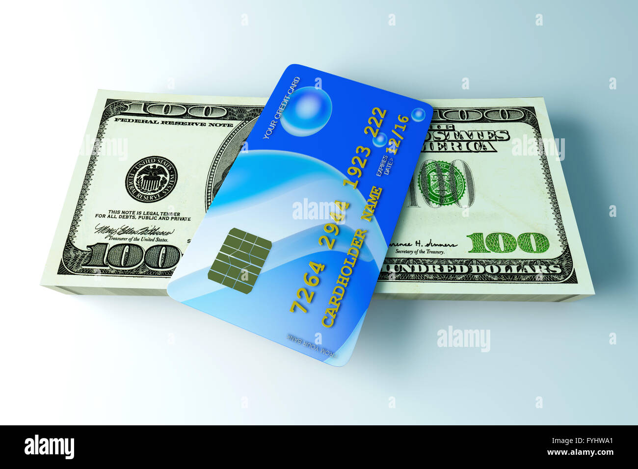 Credit Card and Cash Stock Photo - Alamy