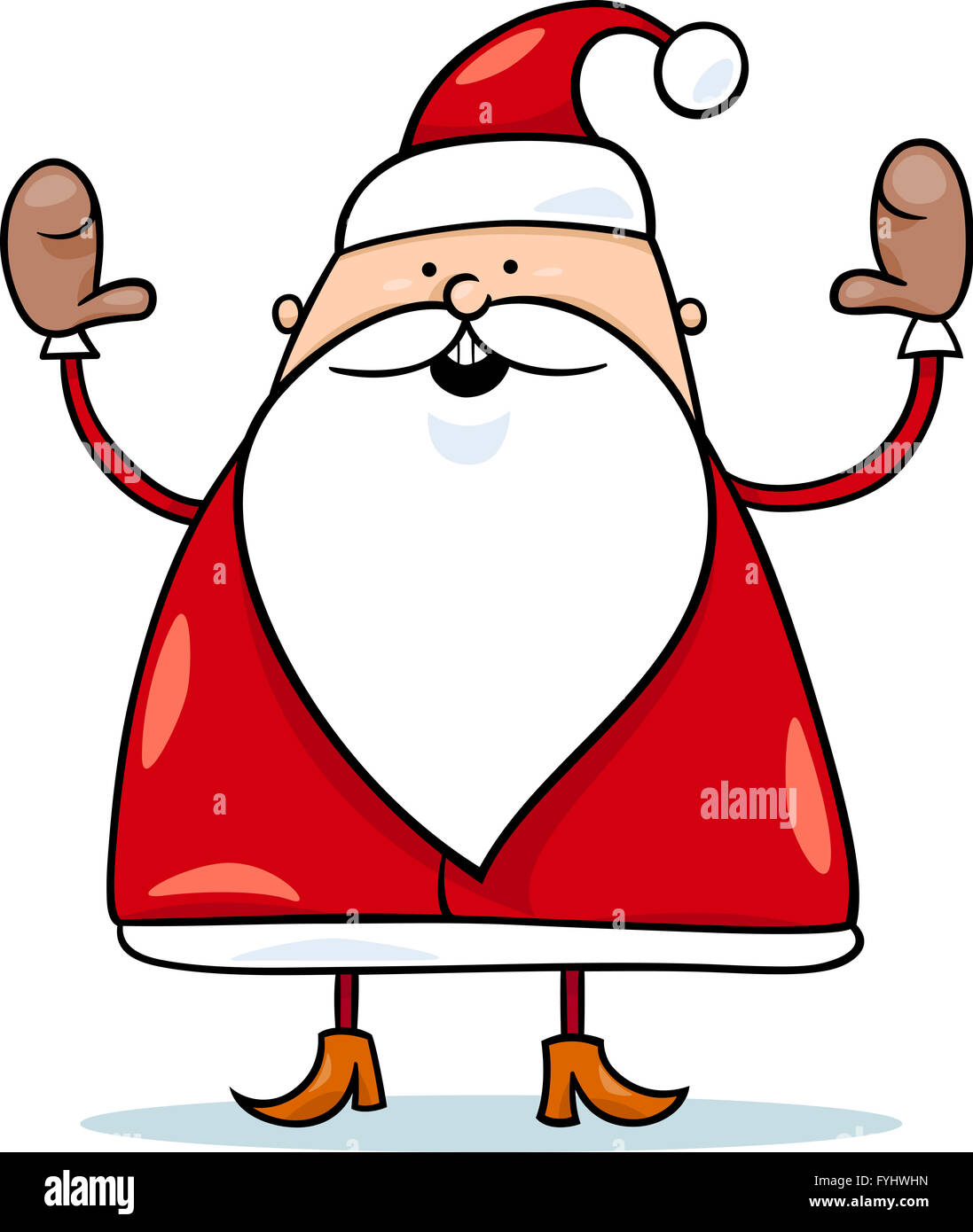cute santa claus cartoon illustration Stock Photo - Alamy