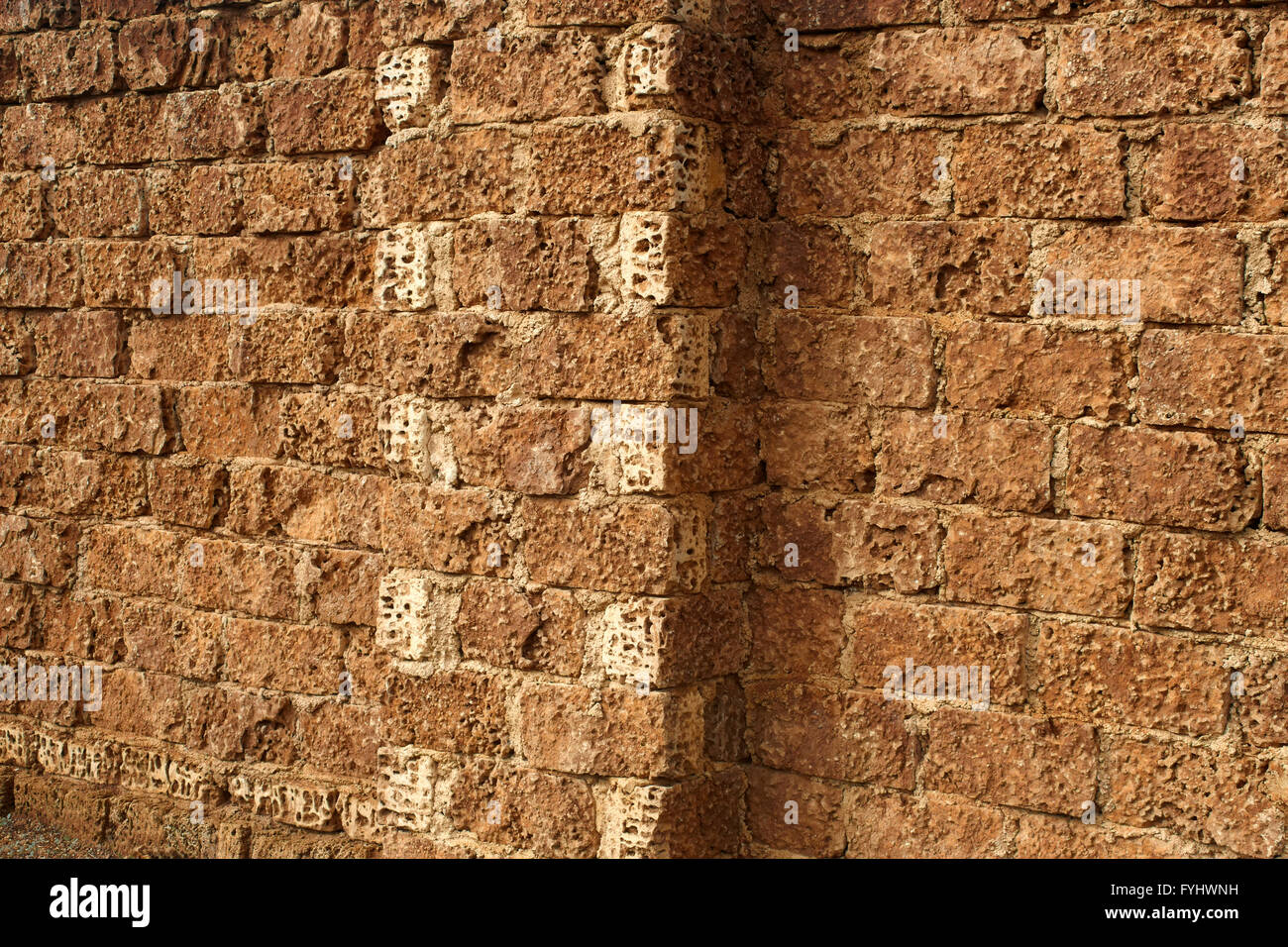 Typical wall with big limestone blocks Stock Photo - Alamy