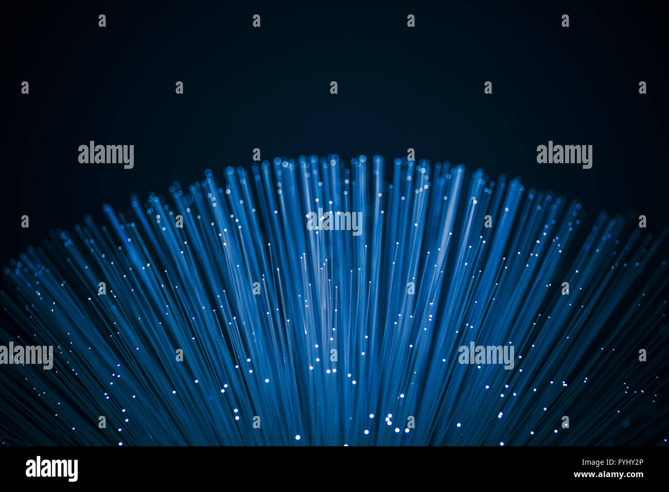 Fiber optics close-up, modern computer communication technology Stock ...