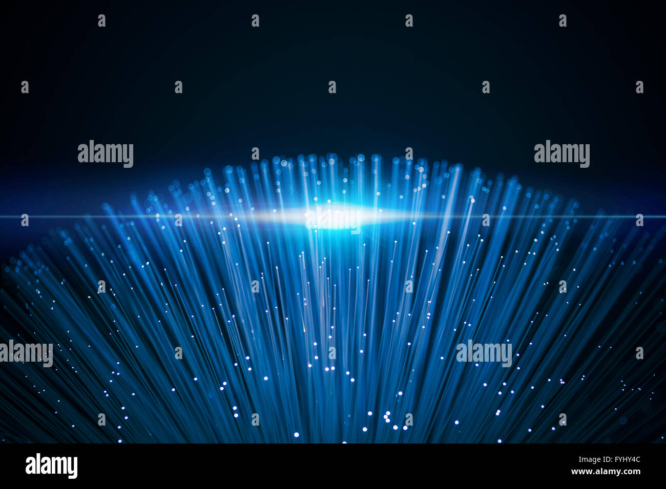 Fiber optics close-up, modern computer communication technology Stock ...