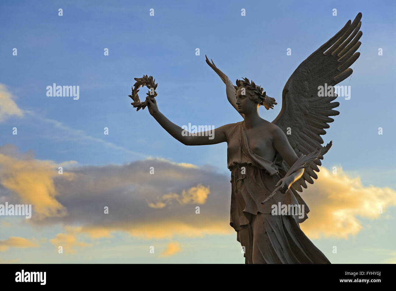 Floating Victoria statue, Schloss Schwerin Palace Stock Photo - Alamy