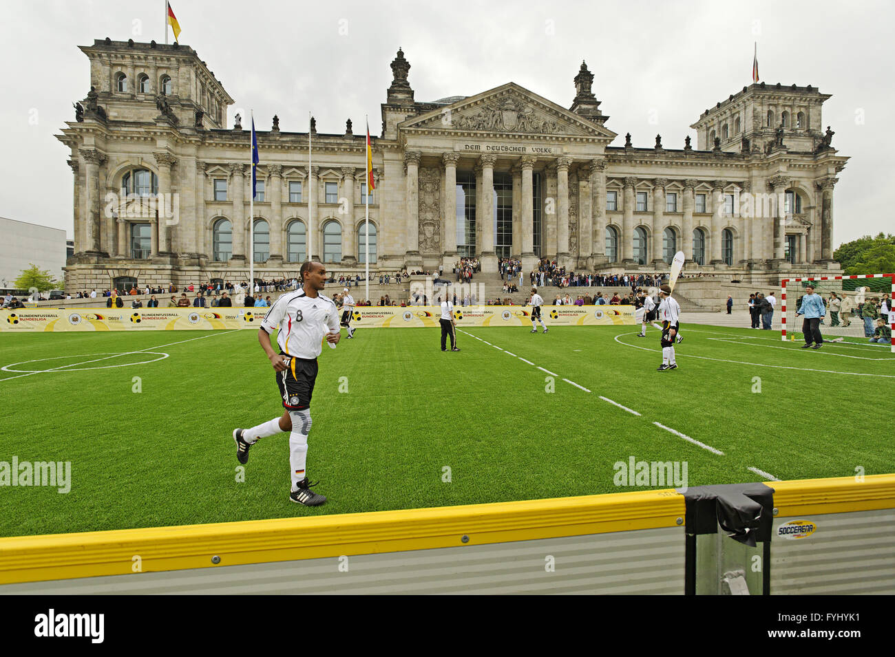 Football match in front of the Reichstag building Stock Photo - Alamy
