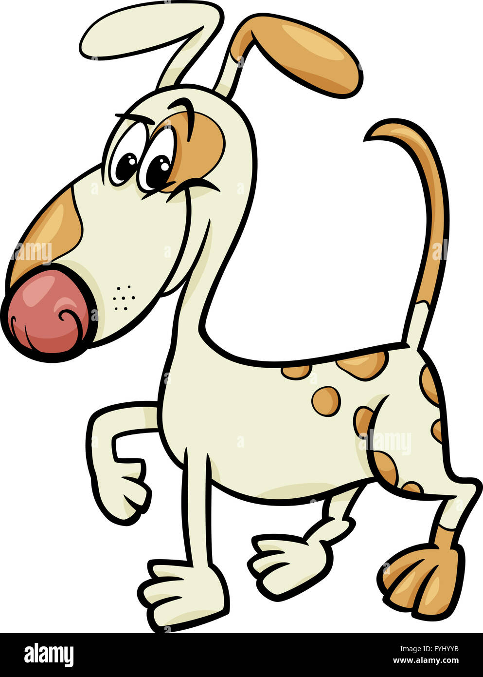 Spotted dog cartoon illustration hi-res stock photography and images ...