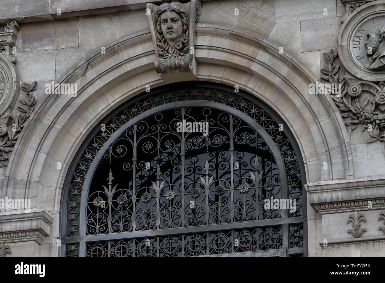 National library facade in Madrid, Spain Stock Photo - Alamy