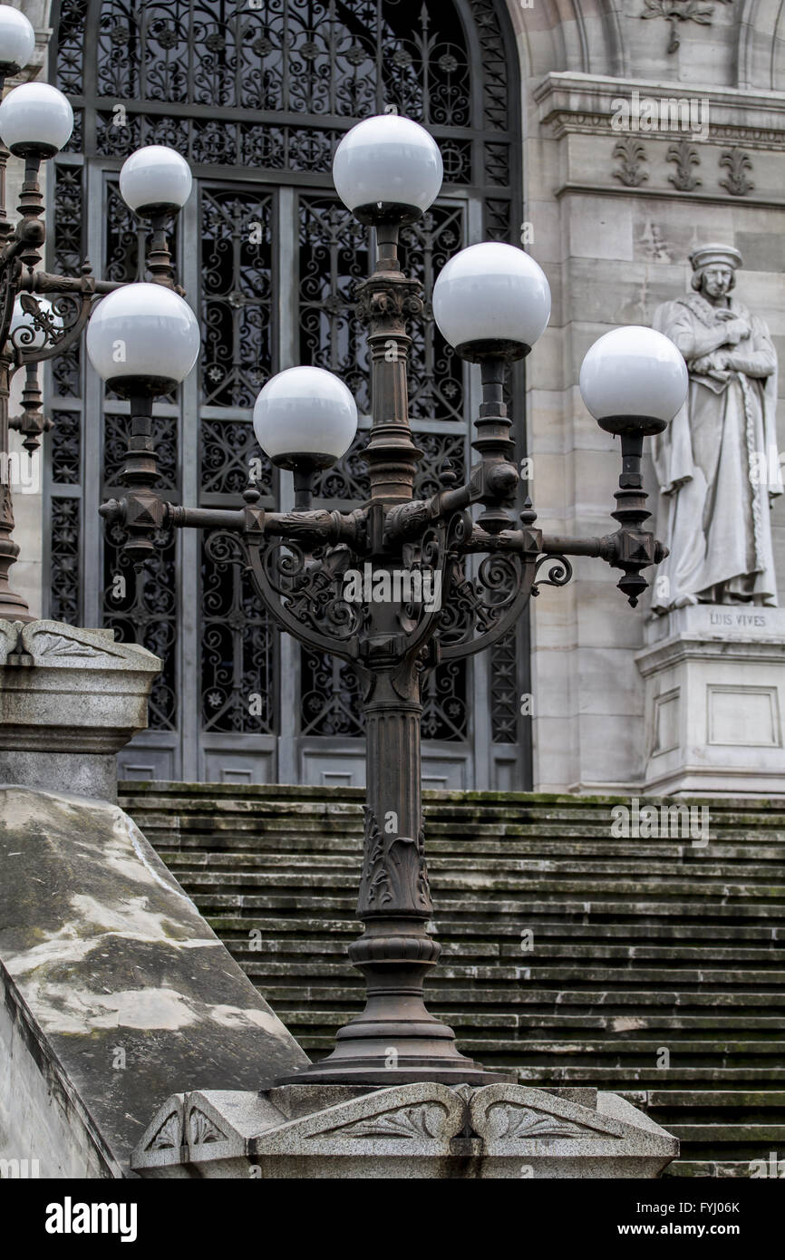 National library facade in Madrid, Spain Stock Photo - Alamy