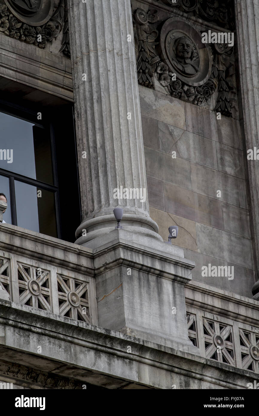 National library facade in Madrid, Spain Stock Photo - Alamy