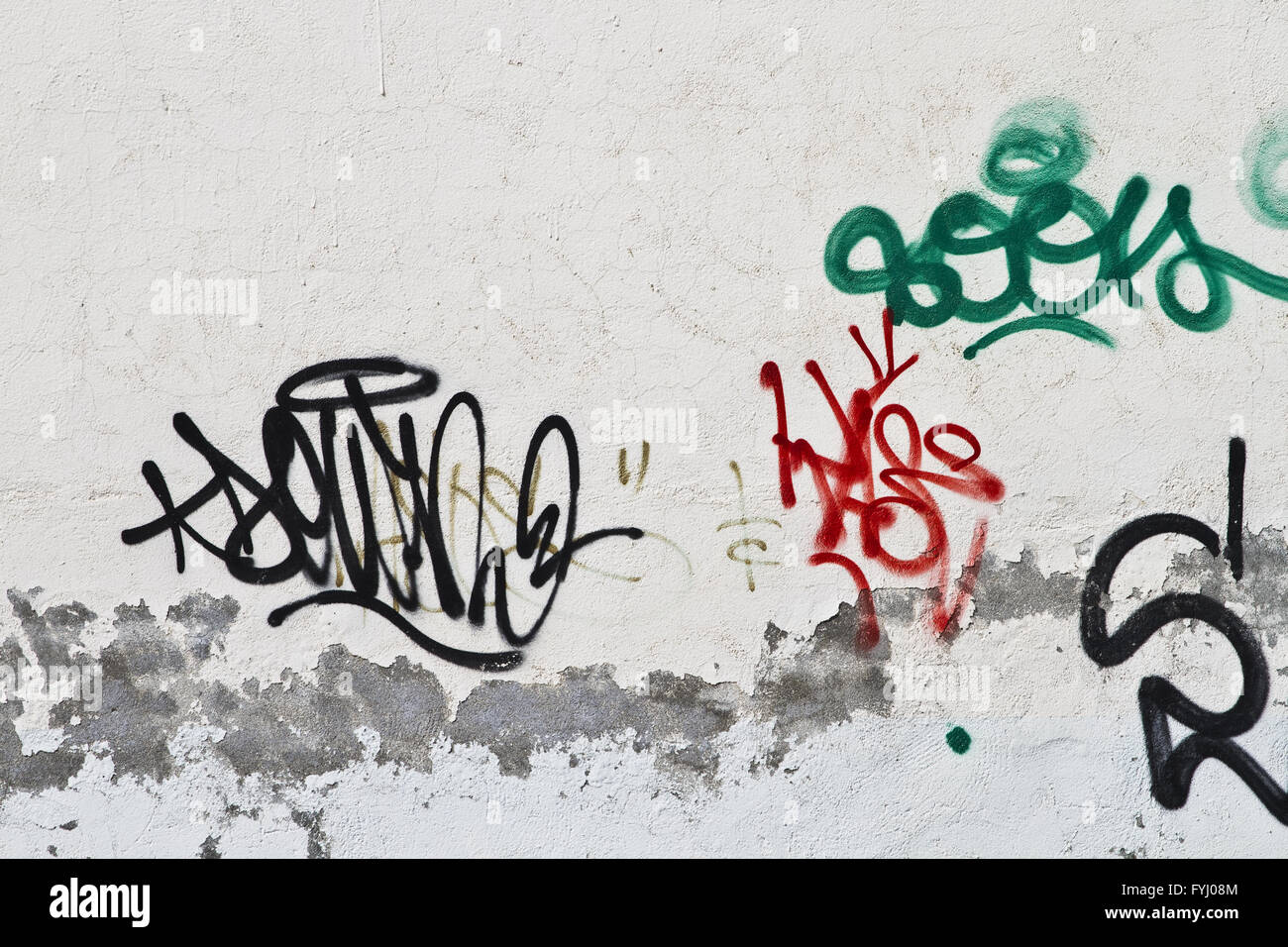 Graffiti on grunge wall Stock Photo - Alamy