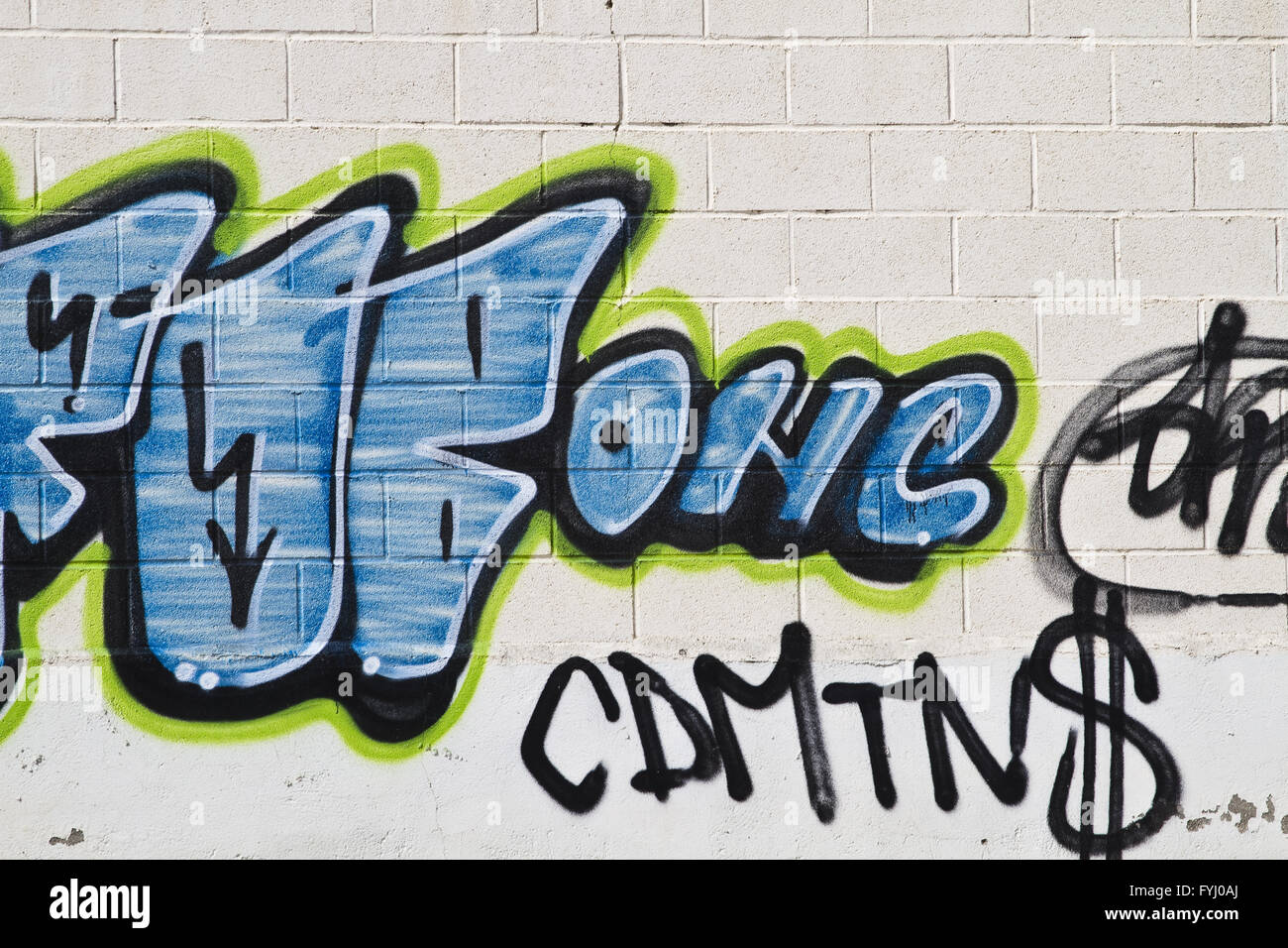 Graffiti on grunge wall Stock Photo - Alamy