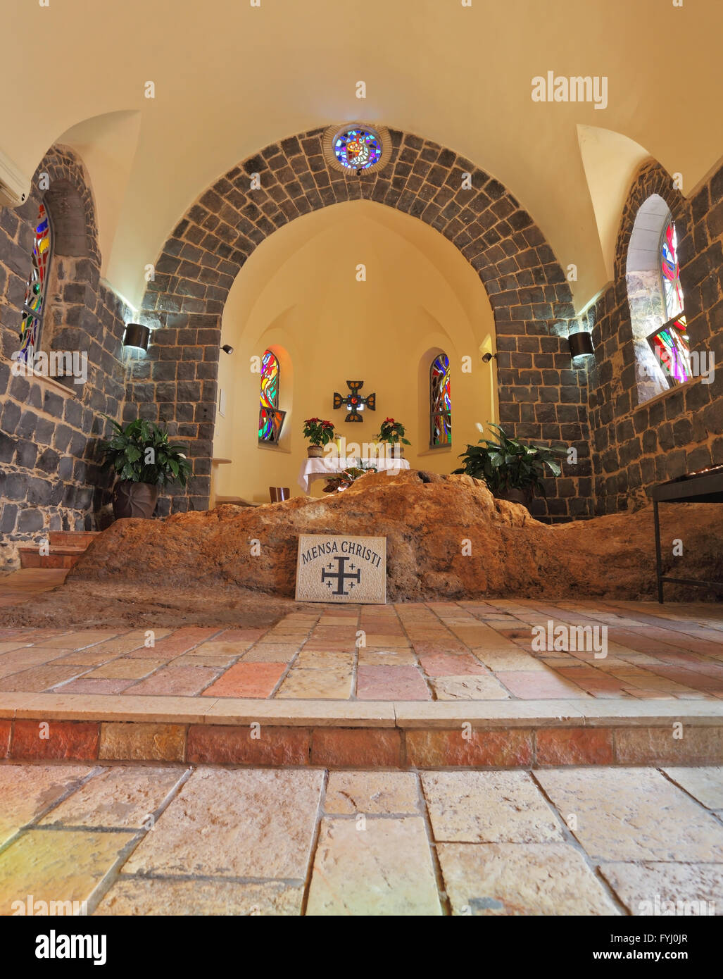 The masonry of the black stones and the altar Stock Photo - Alamy