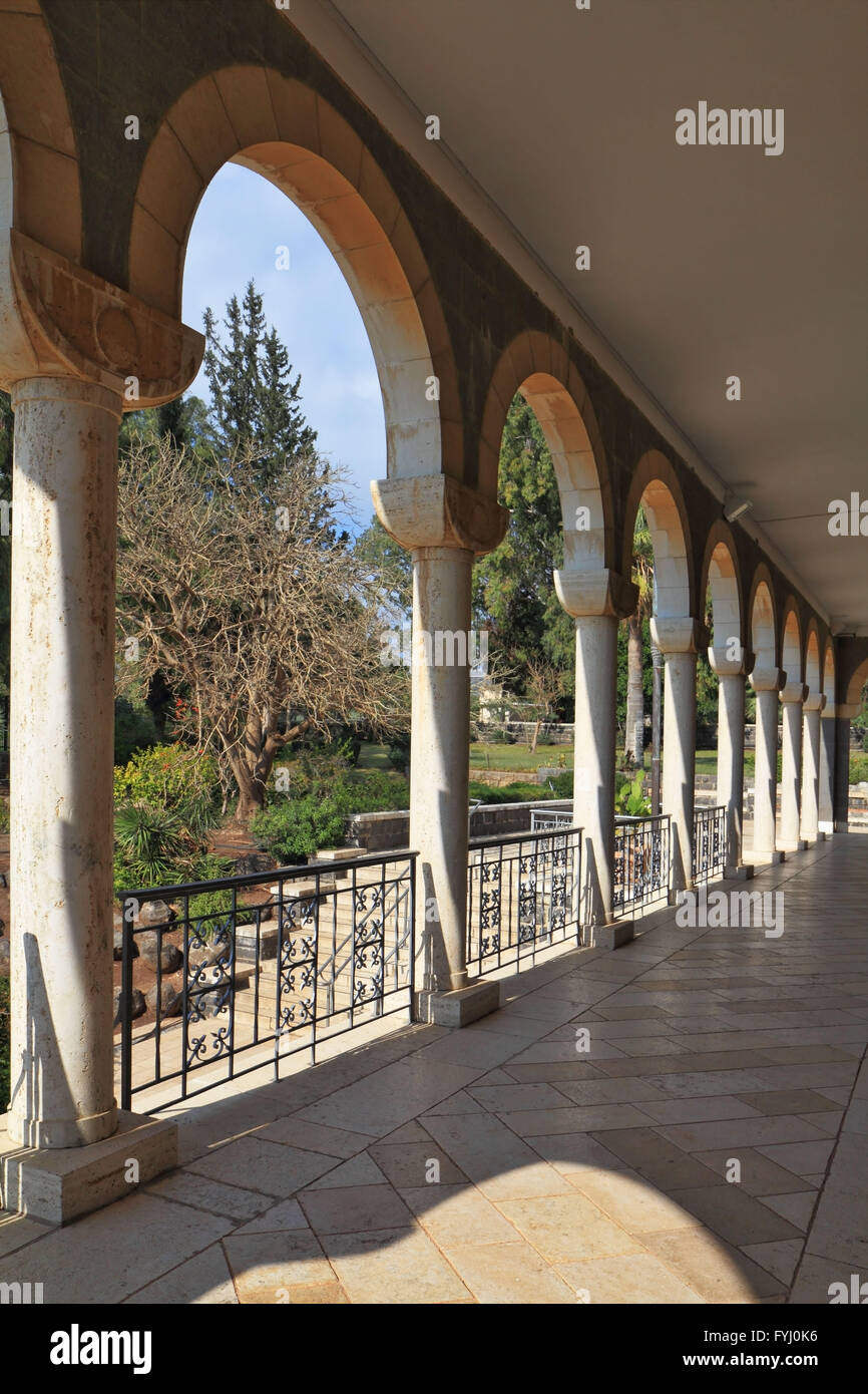 The marble gallery with columns surrounds the Basilica Stock Photo - Alamy