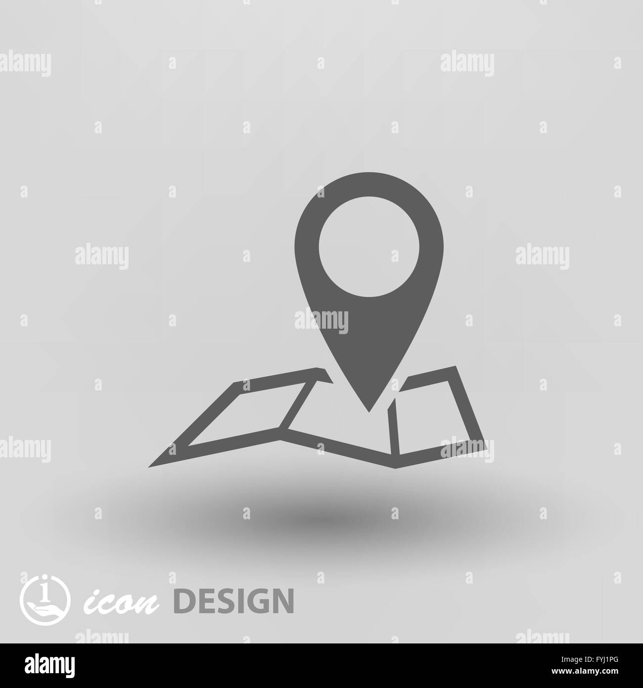 Pin on the map. Vector icon Stock Vector Image & Art - Alamy