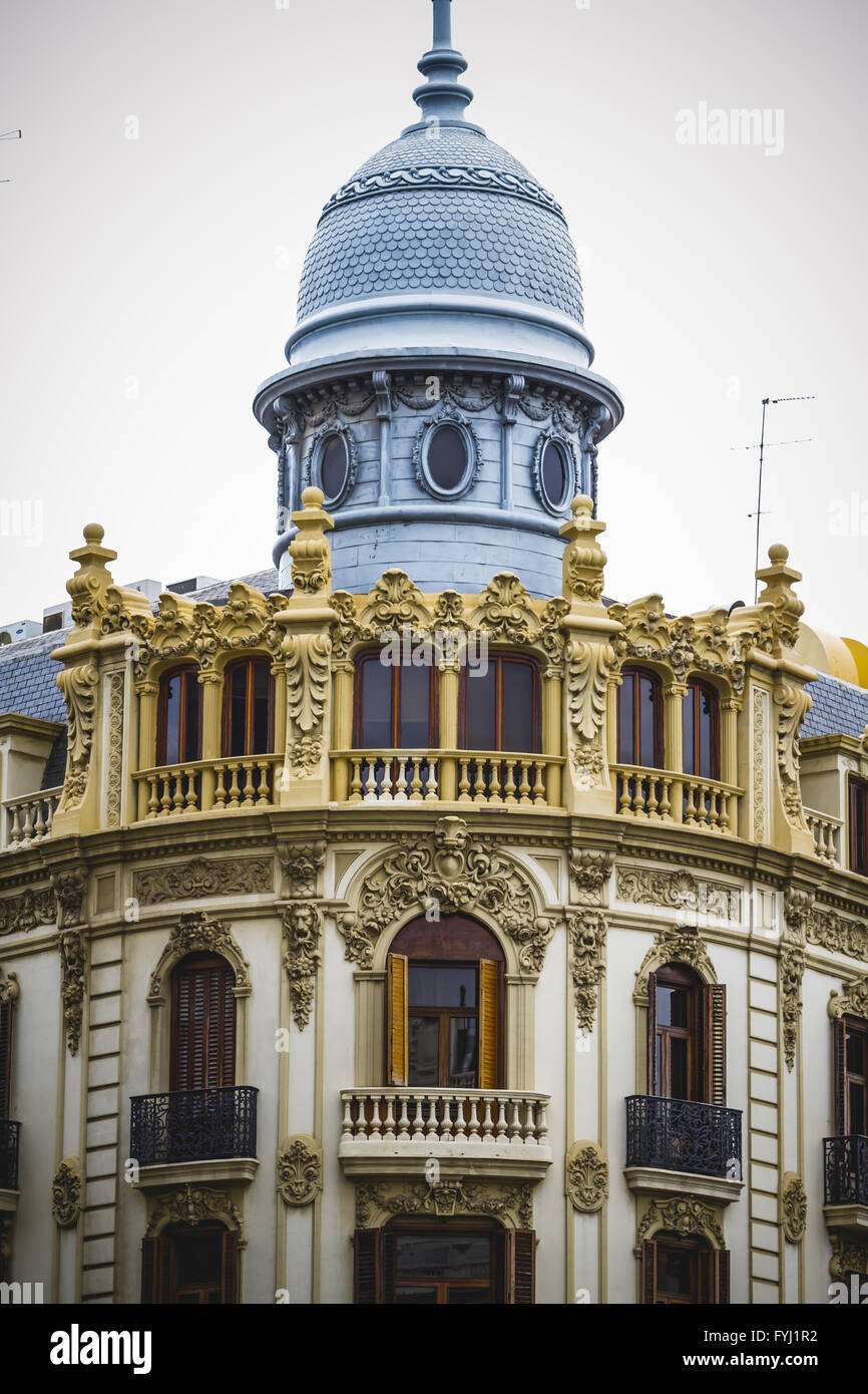 tipical architecture of the Spanish city of Valencia Stock Photo - Alamy