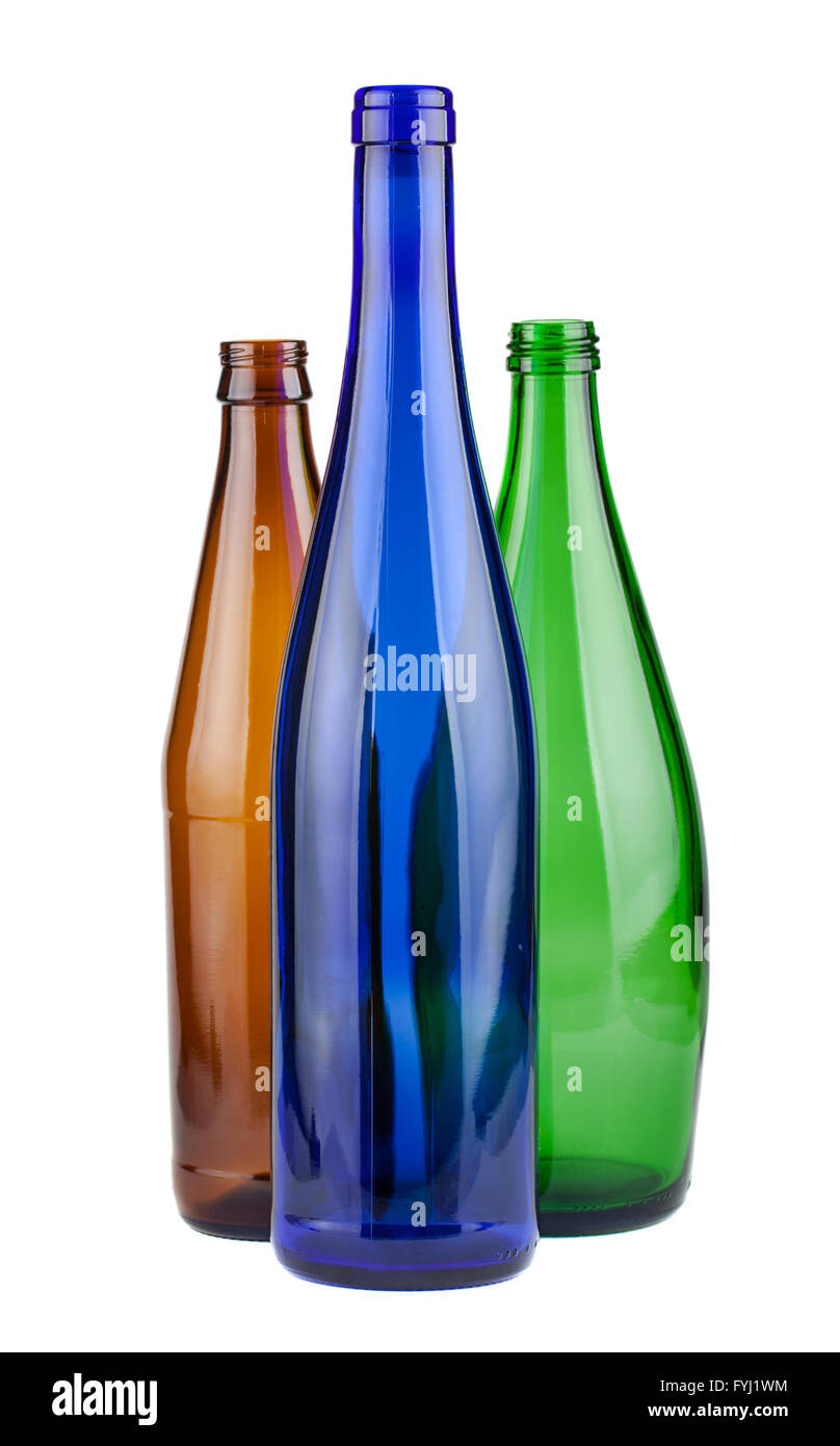 Three empty bottles Stock Photo - Alamy