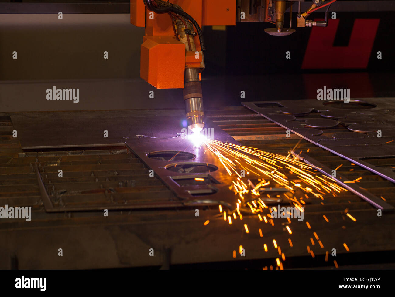 Industrial plasma cutting machine Stock Photo - Alamy