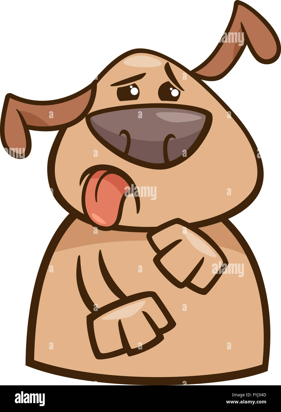 Cartoon illustration funny disgusted dog hi-res stock photography and ...