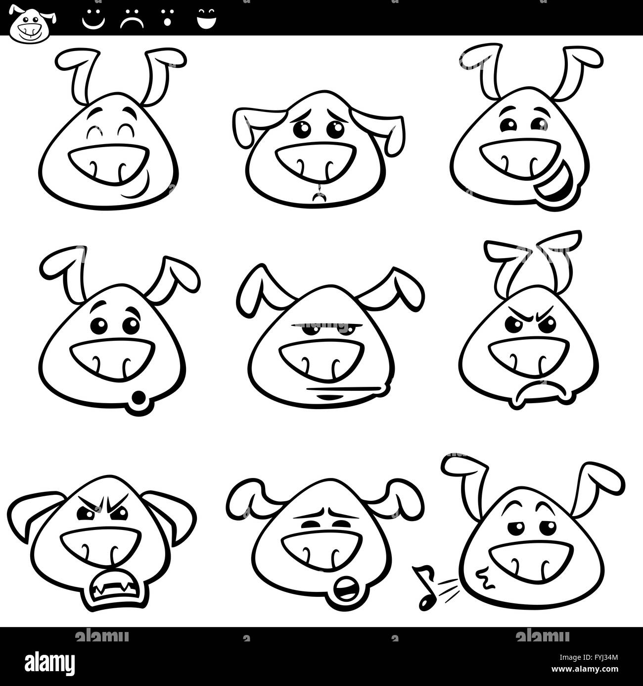 Cartoon illustration bad angry dog hi-res stock photography and images ...