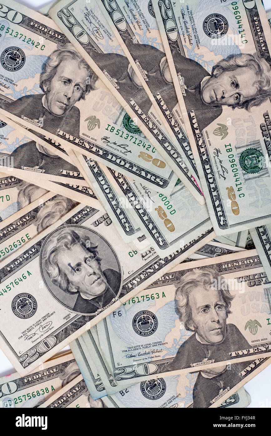 Lots of dollar notes arranged in chaotic manner, background Stock Photo ...