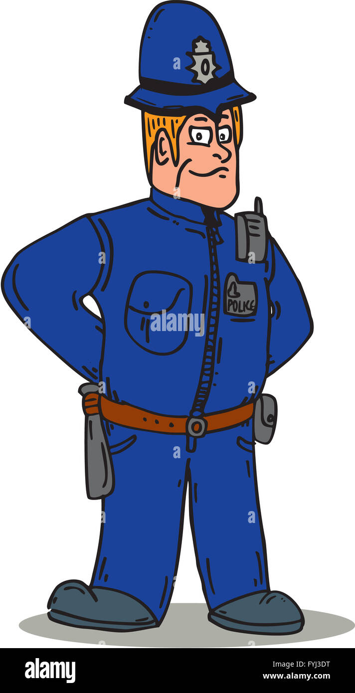 Police cartoon hi-res stock photography and images - Alamy