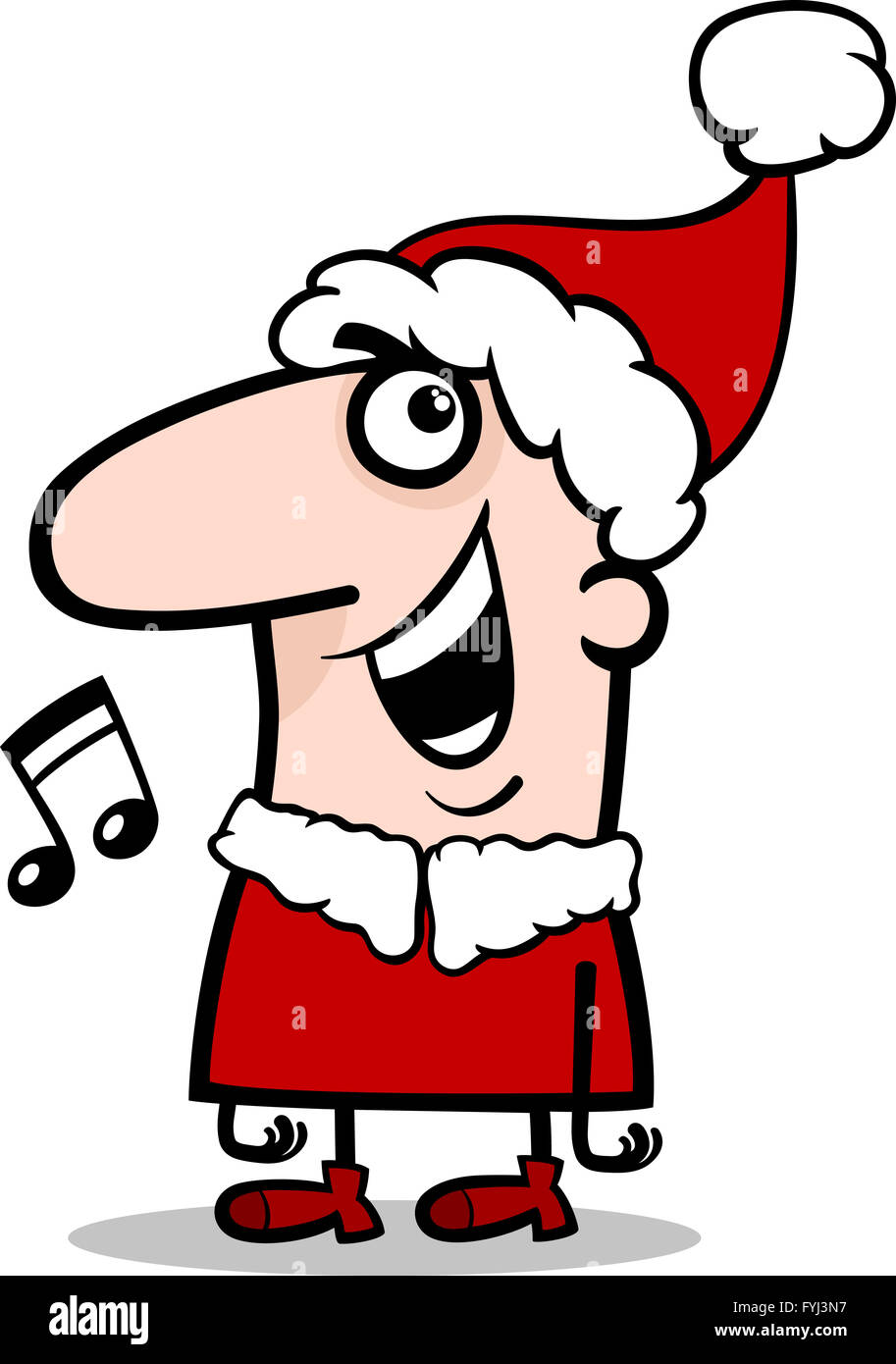 Singing cartoon christmas carol design hi-res stock photography and ...