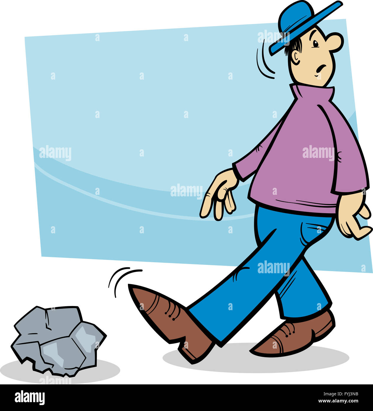 Inattentive man cartoon illustration hi-res stock photography and ...