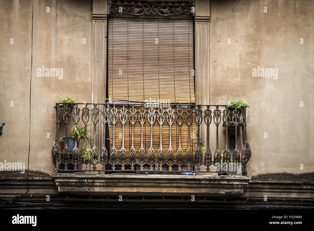 Balcony, Spanish city of Valencia, Mediterranean architecture Stock ...