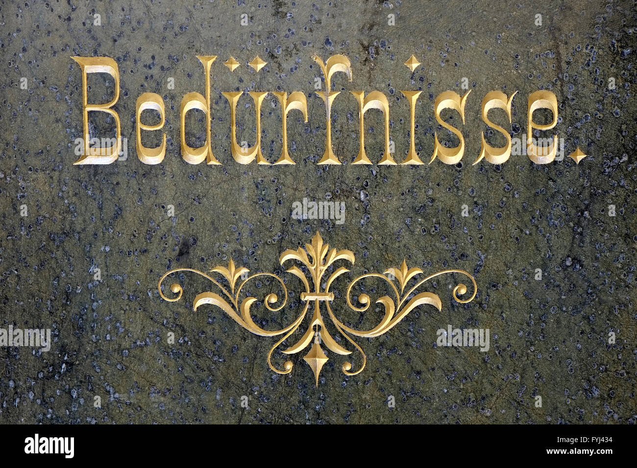 Gilded font with ornament Stock Photo - Alamy