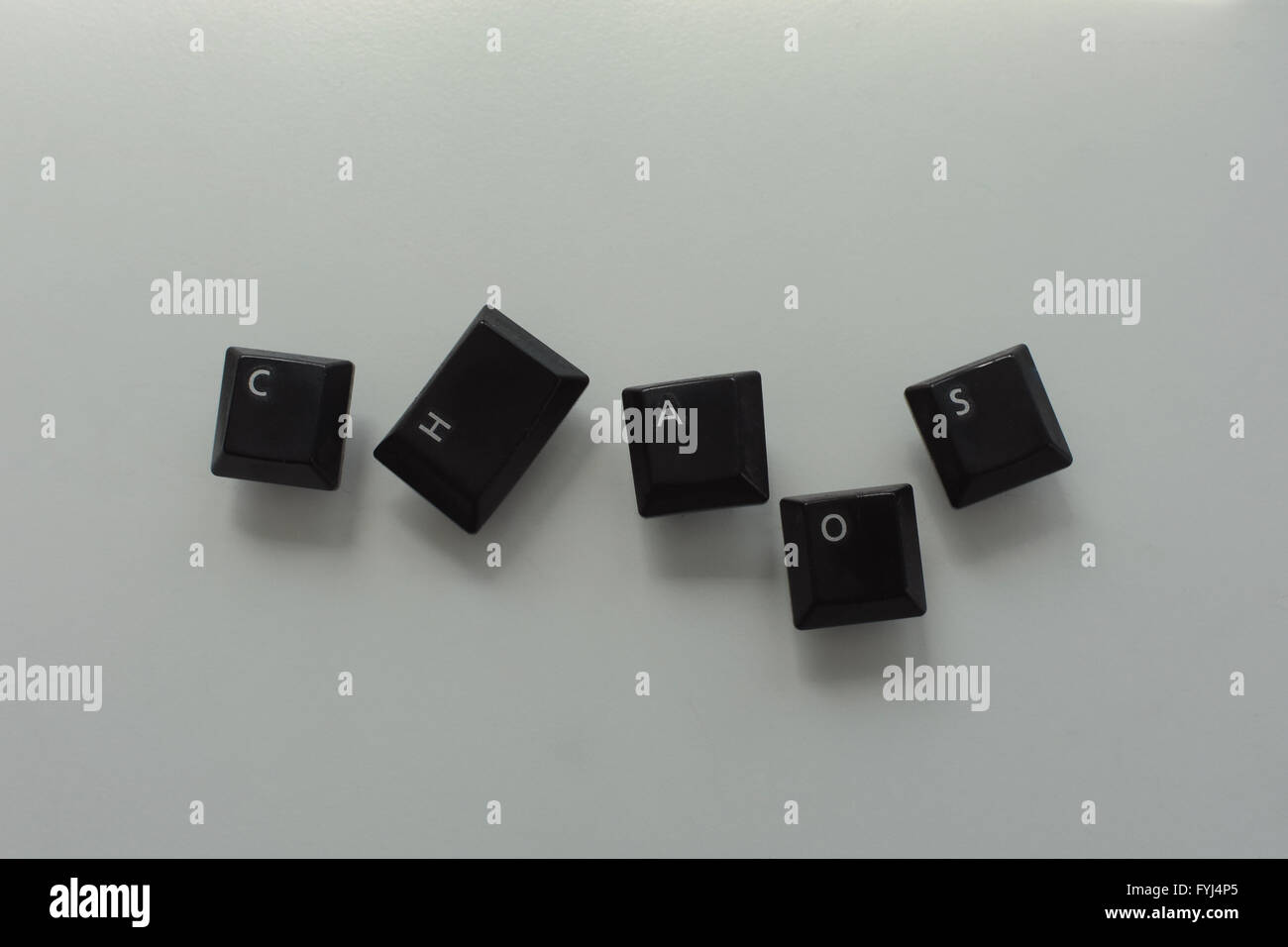chaos written in keyboard button letters Stock Photo - Alamy