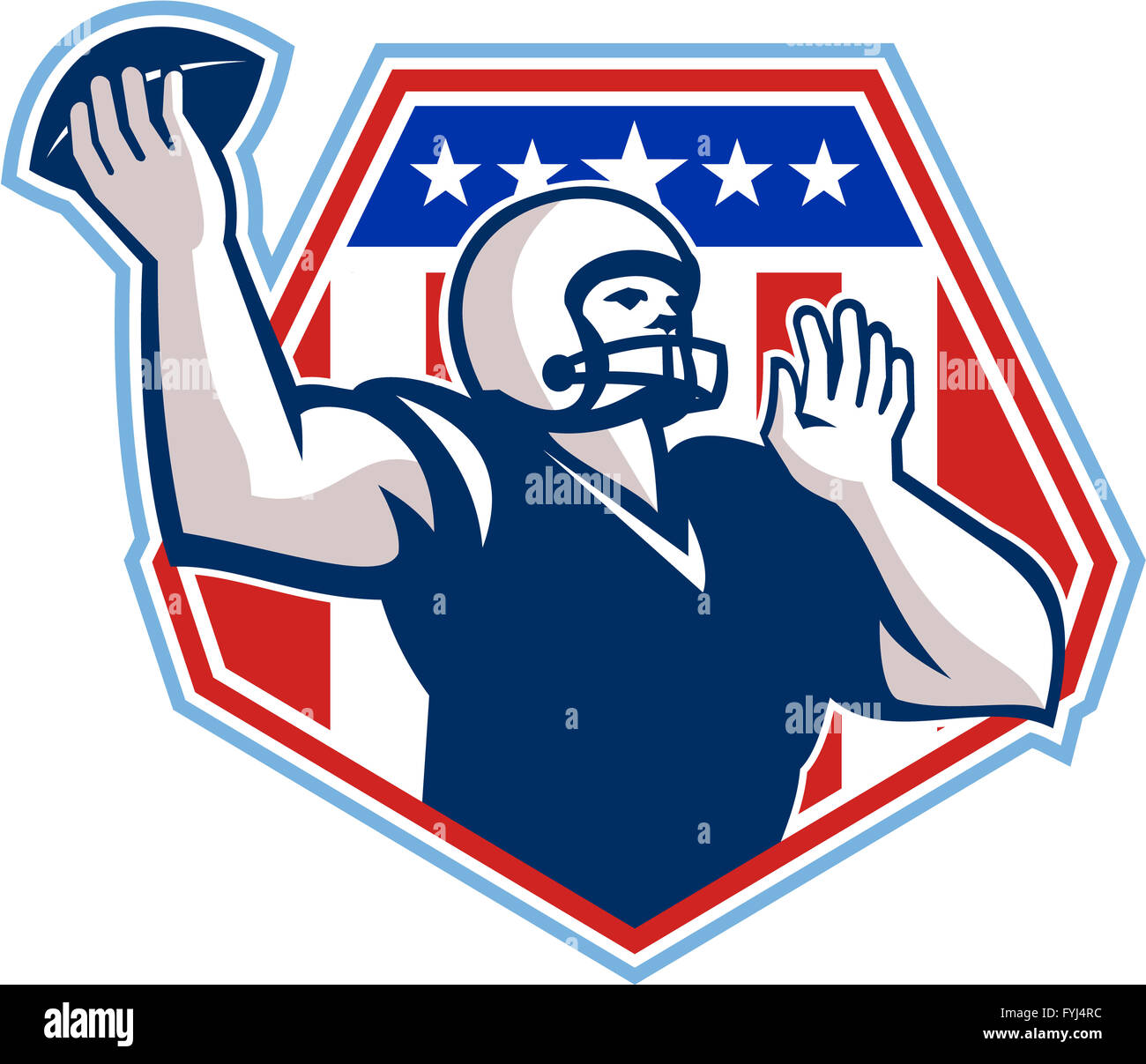 Football quarterback throwing Cut Out Stock Images & Pictures - Alamy