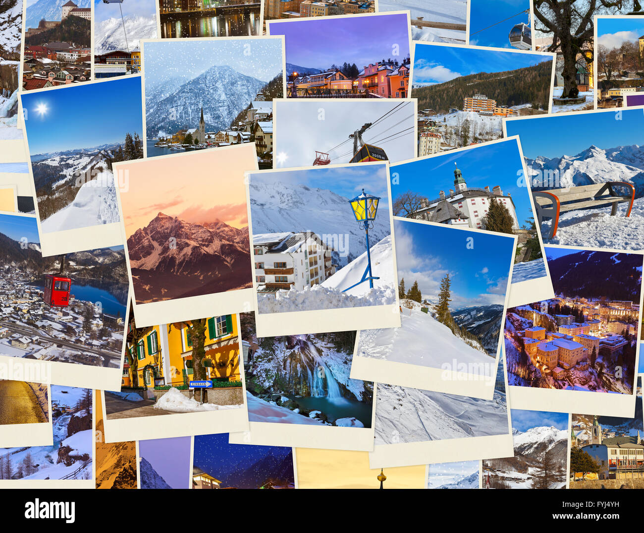 Stack of mountains ski Austria images (my photos Stock Photo - Alamy