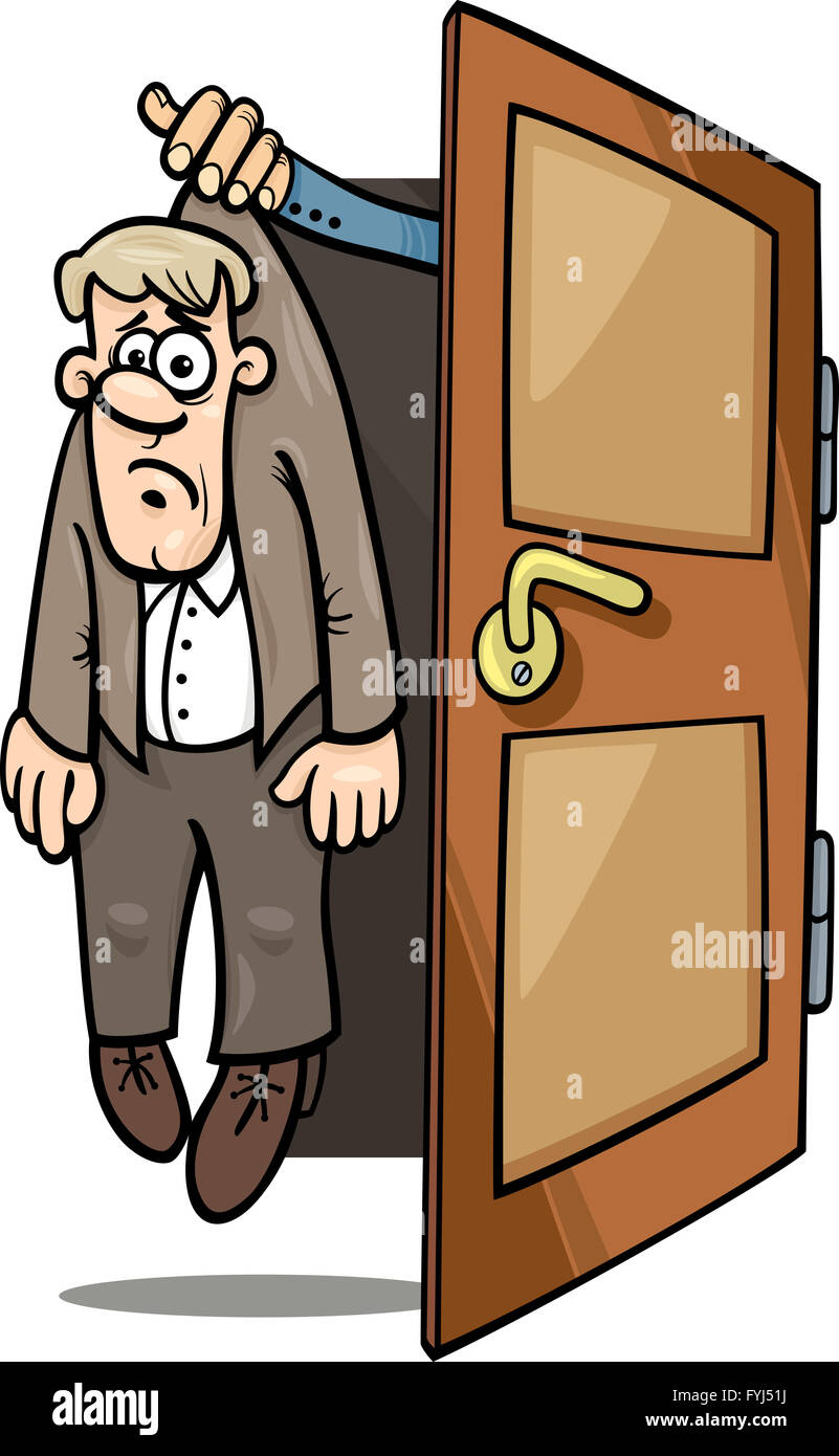 fired man cartoon illustration Stock Photo - Alamy