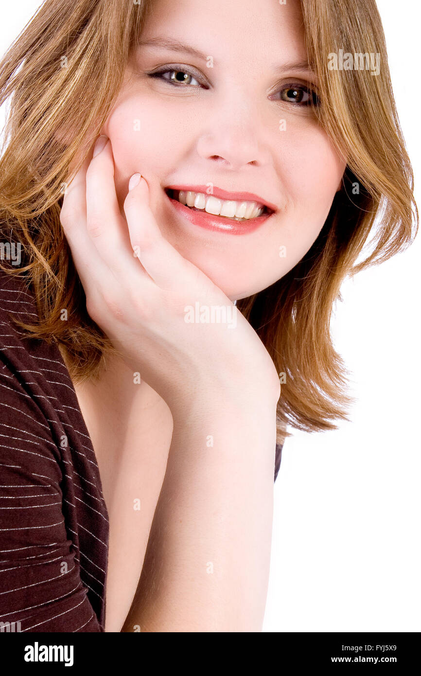 Cute girl smiling Stock Photo - Alamy