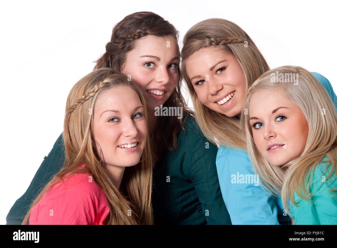 4 girls hi-res stock photography and images - Alamy