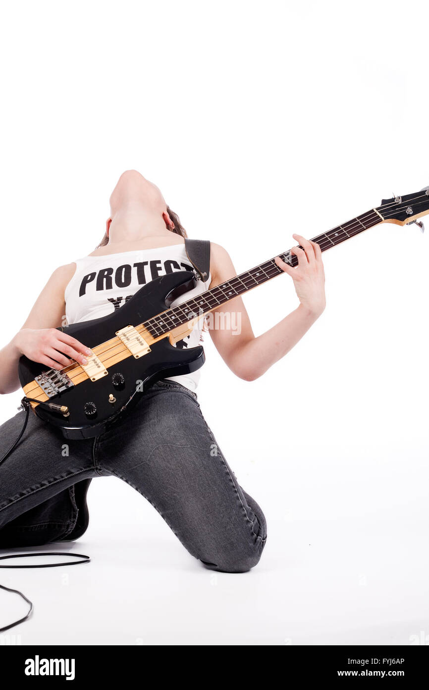 Rocking bending backwards Stock Photo - Alamy