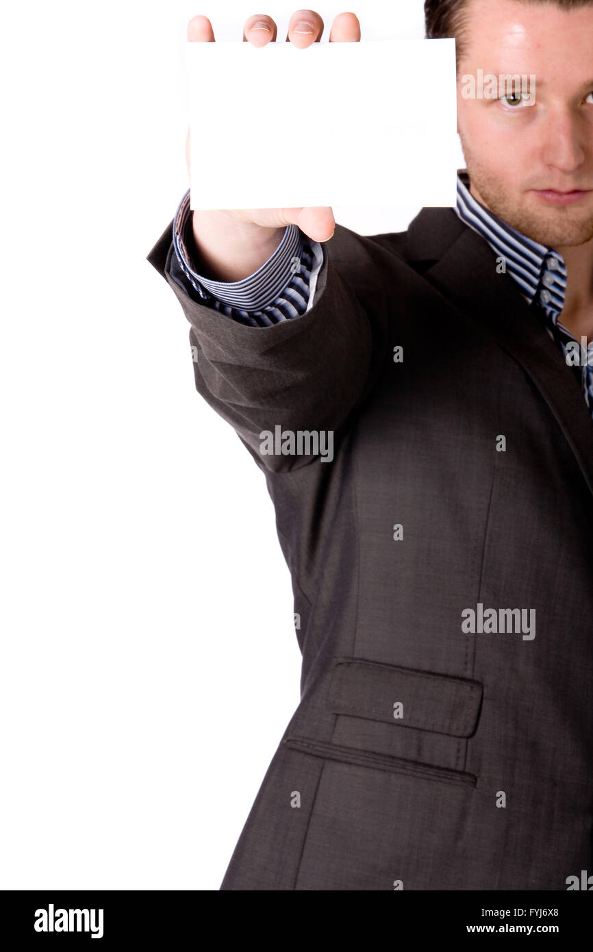 Business man presenting business card hi-res stock photography and ...